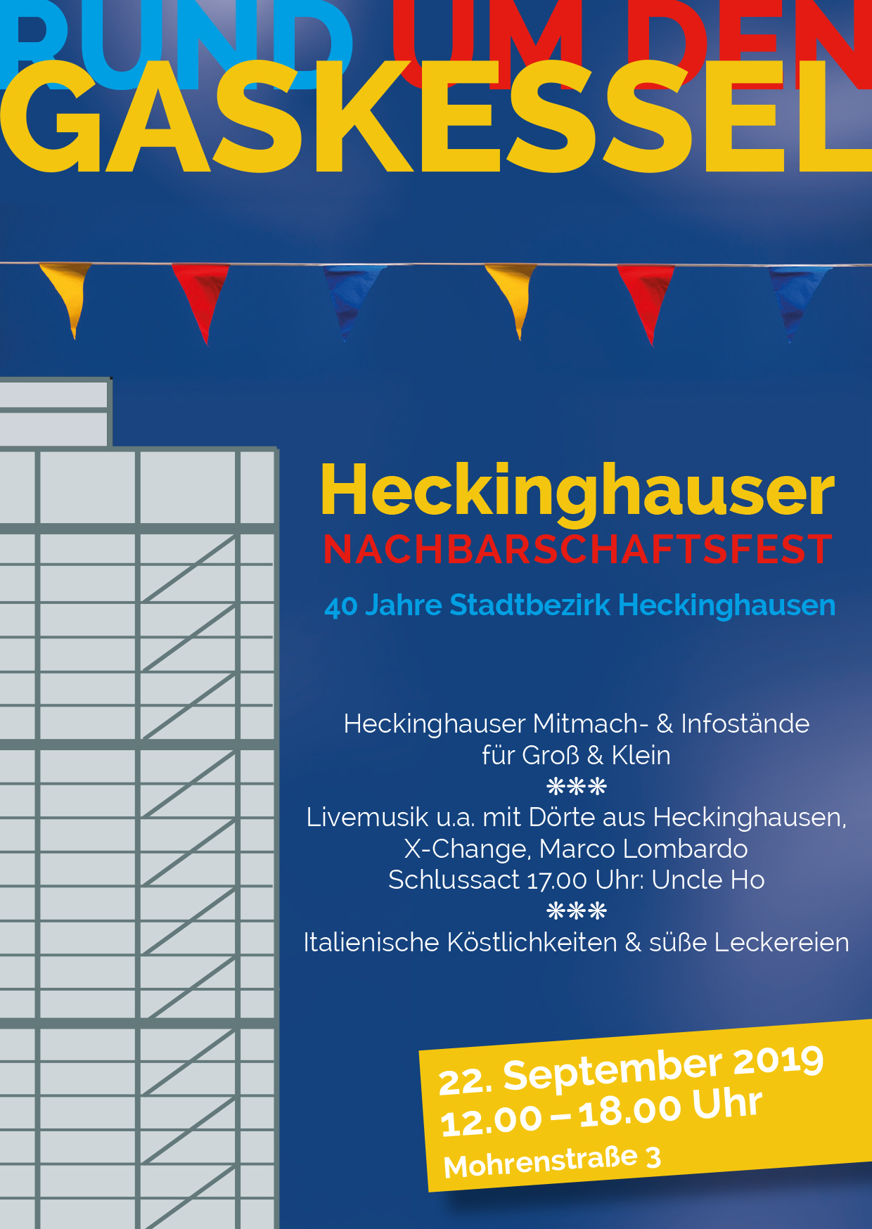 Nachbarschaftsfest rund um den Gaskessel – 40 Jahre Stadtbezirk ...